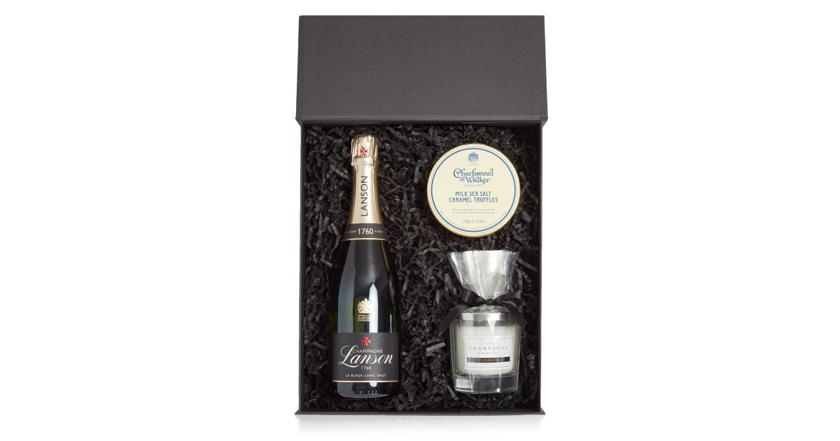 Lanson Champagne, Candle & Truffles Luxury Gift Set